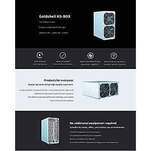 OEMG Goldshell HS Box 235GH/S 230W Low Noise Miner Small Home Riching with PSU and Cord