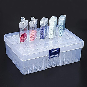 Diamond Painting Storage Containers,42 Grids Box Diamond Art Accessories Storage Box for Jewelry,Portable Bead Storage Art Kit Tool for Crafts