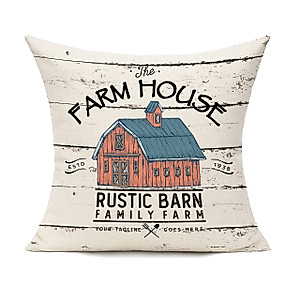 All Smiles Spring Summer Flowers Throw Pillow Covers for Patio Furnitures Porch Sofa Couch Outdoor Cute Tree Cushion in Yellow, Green, Orange and Red 16x16 Set of 4 …