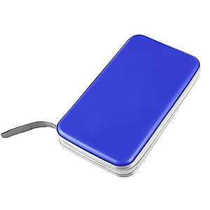 UYYE Auto Car CD case，72 Capacity Plastic CD/DVD Protective Case Storage Organizer，Portable CD/VCD/DVD Storage Case，Car Interior Accessories with Hard Plastic Protective Holder for CD Storage（Blue）