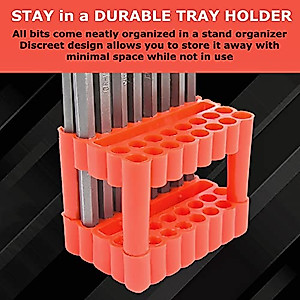 Sunplux Extra Long Security Bit Set 32-Piece, 6” Long Shank Tamper Proof Torx Bit Set, CRV Steel Drill Bit Set with Holder
