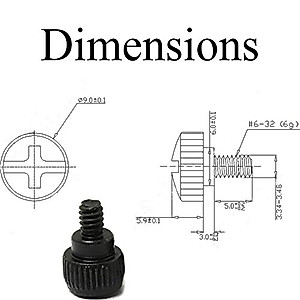 Pro Bamboo Kitchen 60pcs #6-32x5mm Desktop Computer PC Case Chassis Thumb Screws M3.5 Tool-Less Adjustment Thumbscrew Silver Nickel Plated