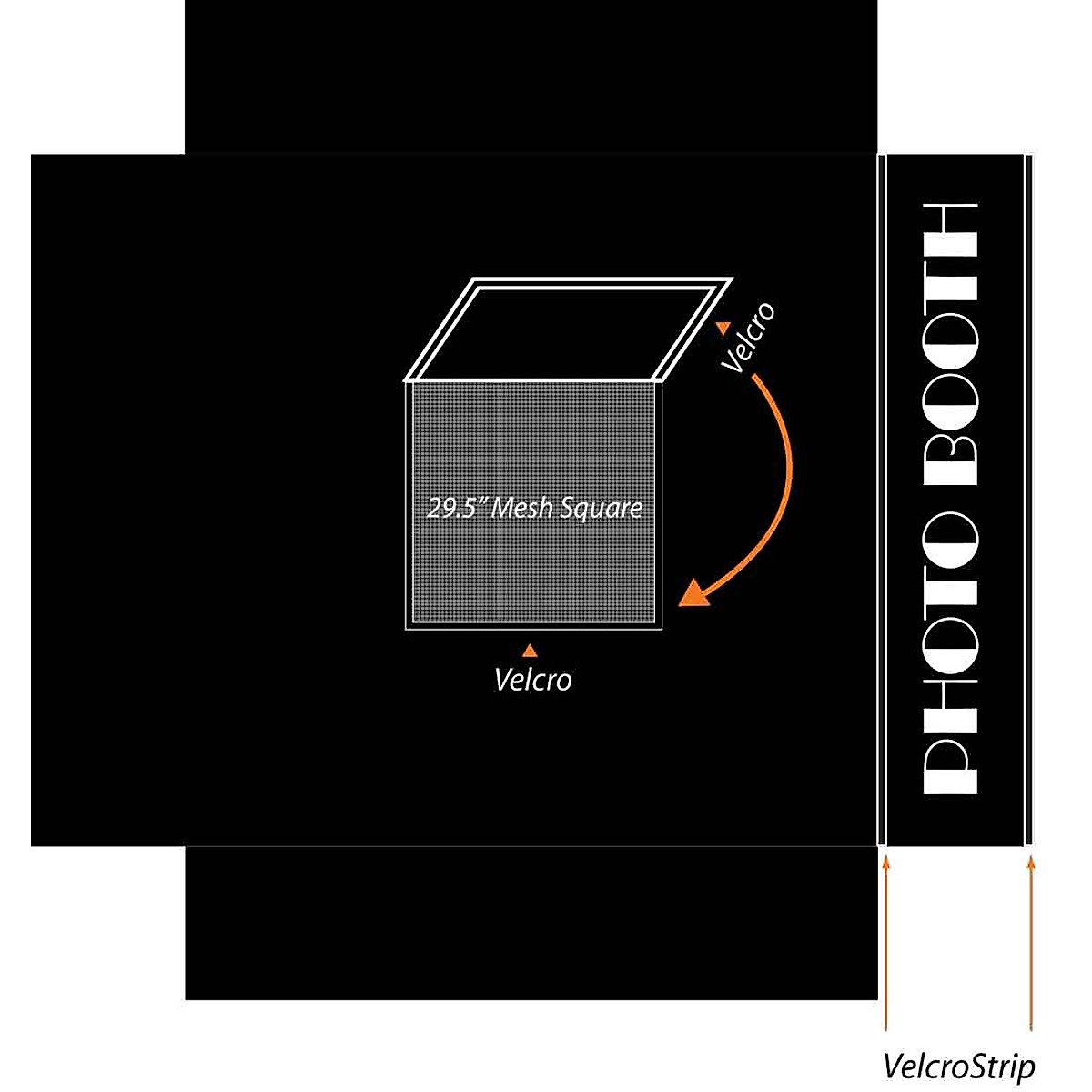 Impact Canopy 5' x 5' Pop-Up Portable Photo Booth Tent Studio with Roller Bag, Black