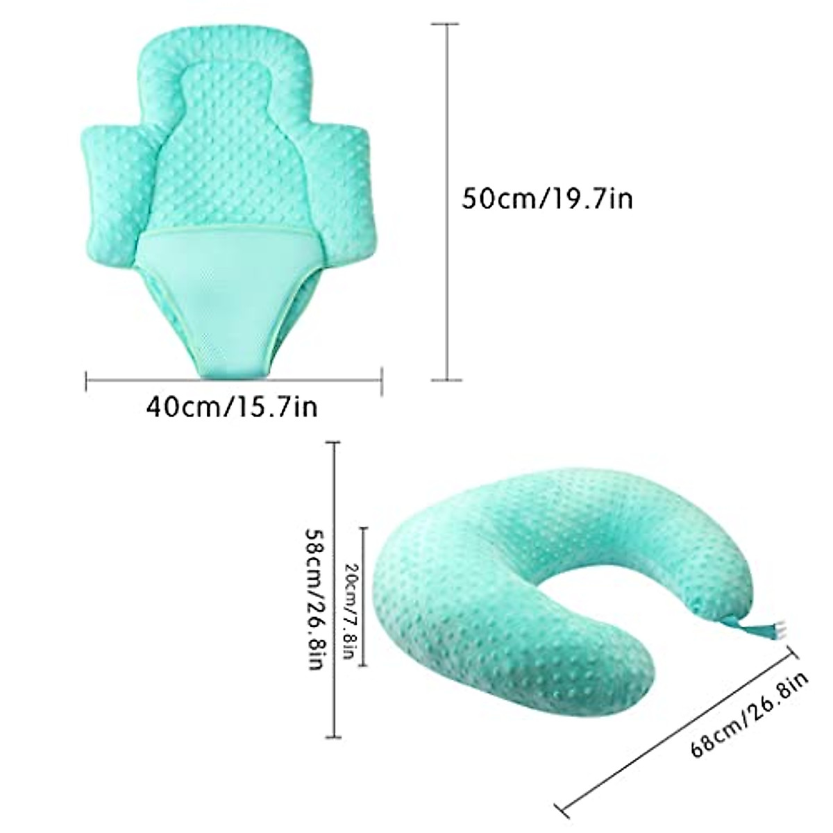 vocheer Baby Nursing Pillows for Breastfeeding, Multifunctional Ultra Soft Minky Nursing Pillow for Baby Boys and Girls, Baby Feeding Support Pillow for Newborn, Green