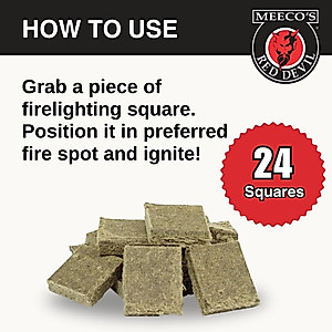 MEECO'S RED DEVIL Surestart® Firelighting Squares Pack of 144 - Quick Lighting for Indoor/Outdoor Fireplaces, Wood Stoves, Pellet Stoves, Campfires, Fire Pits, Smoker Grills, & Pizza Ovens