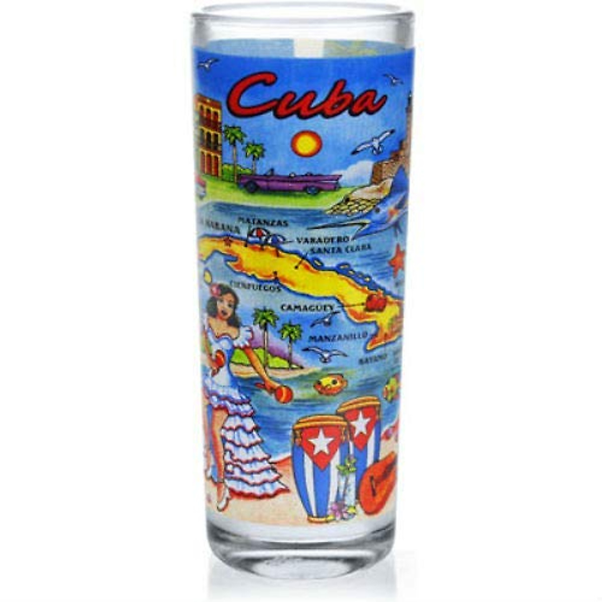 Cuba Map Shooter Shot Glass