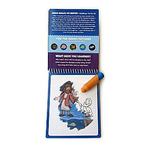 KangaToys Water Reveal Coloring Scripture Book for Kids Ages 3+. New Testament Bible Stories: Preschool, Elementary, Primary, Christian, Religion