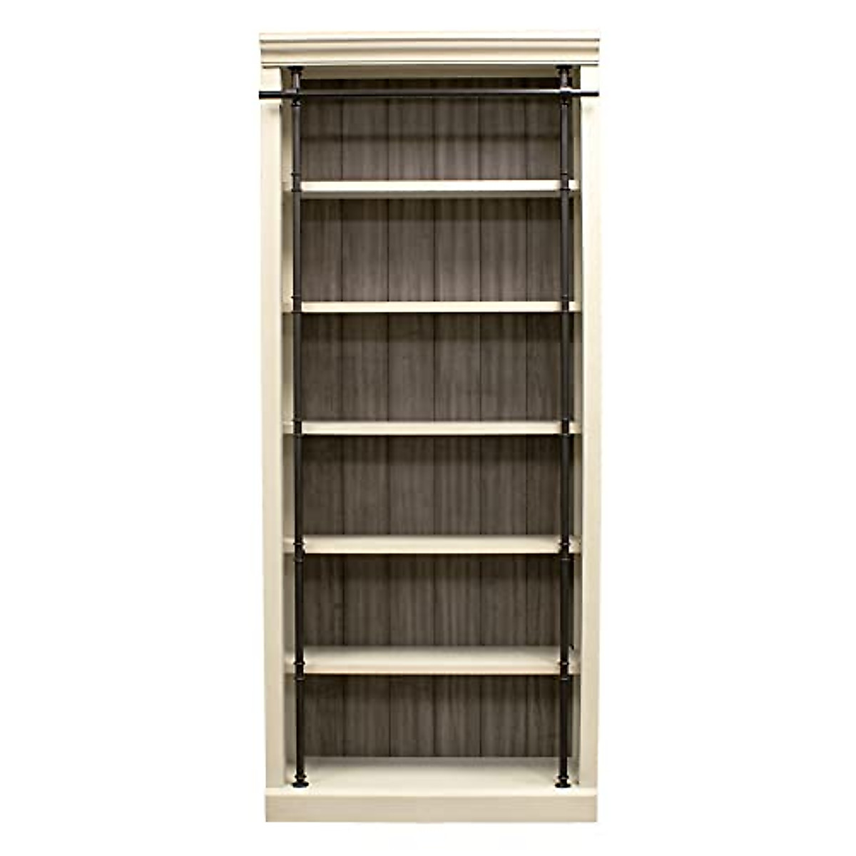 Martin Furniture Fully Assembled 8' Tall Bookcase, Aged Chateau White