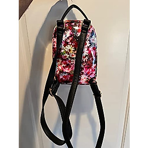Betsey Johnson Kitsch Mini Pastel Backpack Floral Pug Puppy Dog Design Great Gift Idea Women's Fashion Bag Tote Handbag Purse