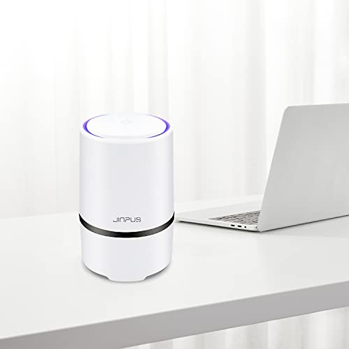 JINPUS Air Purifier Small Portable Air Cleaner for Bedroom with HEPA Filter, Upgraded Low Noise Home Air Purifiers GL-2103 (Powered by 4.9ft USB Cable, No Adapter)