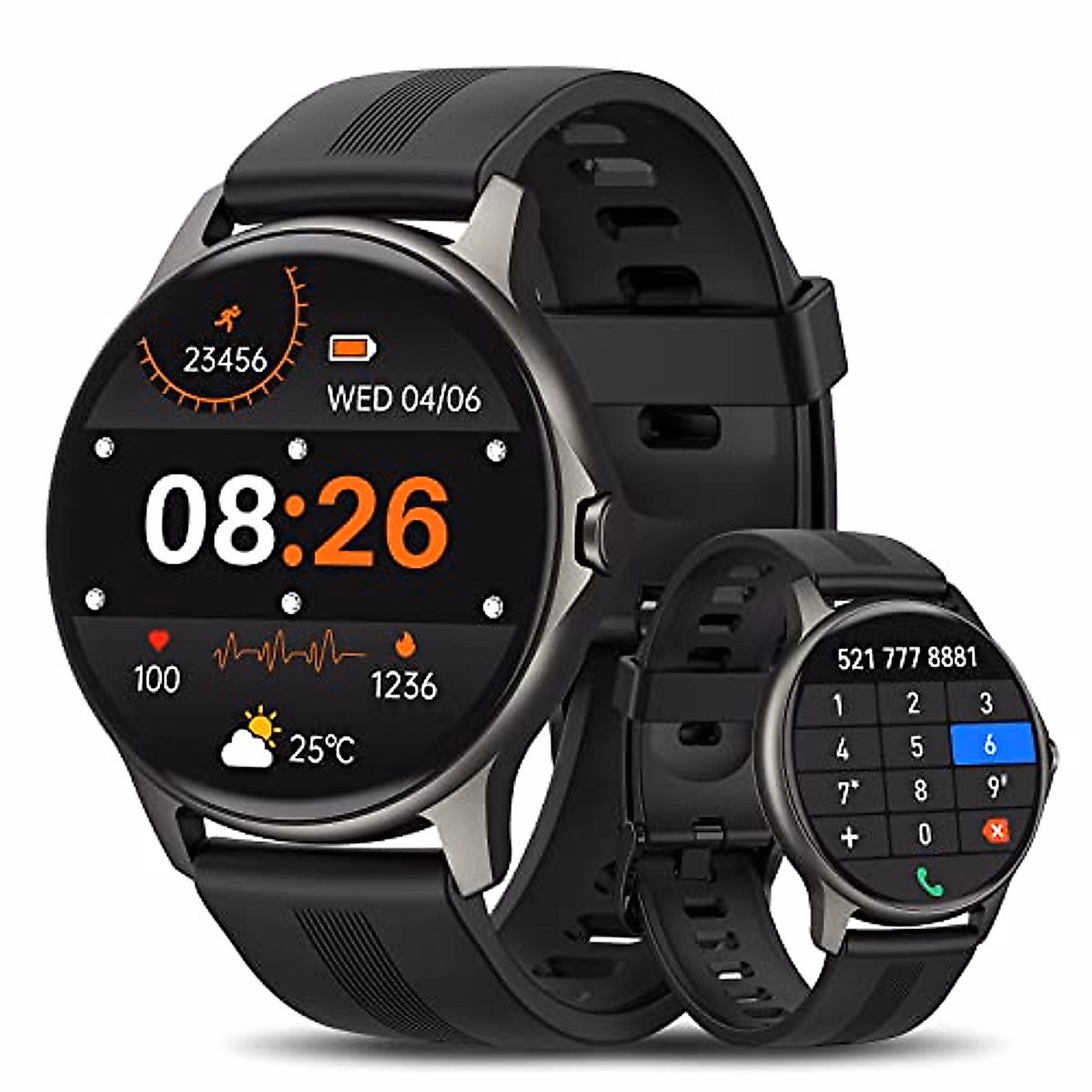 Smart Watches for Men (Answer/Make Call) 100 Sport Modes Fitness Tracker Heart Rate Blood Oxygen Sleep Monitor IP68 Waterproof Fitness Watch Activity Tracker and Smartwatches iPhone Android Compatible