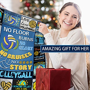 Volleyball Gifts For Teen Girls, Volleyball Gifts, Volleyball Stuff, Volleyball Blanket, Volleyball Gifts Things For Teen Girls Team Coach, Gifts For Volleyball Lovers 60" x 50", Volleyball Gifts