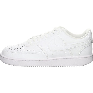 Nike Women's Court Vision Low Sneaker, White/White-White, 6 Regular US