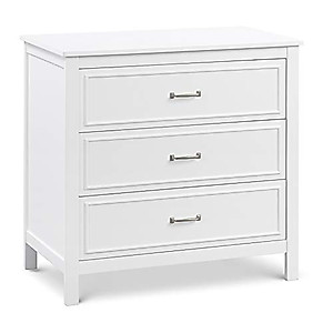 DaVinci Charlie 3-Drawer Dresser in White , 35x20x34 Inch (Pack of 1)