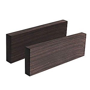 Tzong 2Pcs Black Ebony Lumber Wood Timber Handle Plate for Music Instruments DIY Tools 3/8"x1.5"x5"