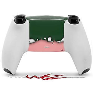 WraptorSkinz Skin Wrap compatible with Sony PS5 DualSense Controller Ripped Colors Green Pink (CONTROLLER NOT INCLUDED)