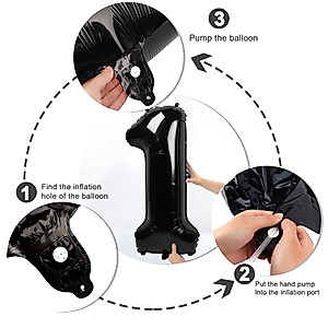 Number 2 Balloon 40 Inch Giant Two Balloon Number Birthday Decorations, 2nd 12 21st Party Celebration Decorations Graduations Anniversary Baby Shower