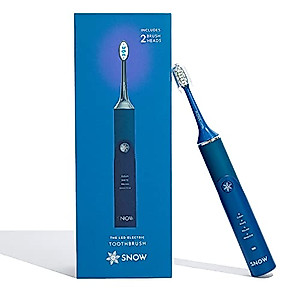 Snow LED Electric Toothbrush - Rechargeable Electronic Brush for Adults - Sonic Technology w/LED Light Whitening & Cleaning Powered w/Sonic Technology for Oral Routine - Polar Blue