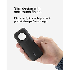 Belkin Wireless Charger Apple Watch Power Bank 10K with 12-inch USB-C to USB-C Cable, 33% Faster Charging - Simultaneous Charging for Apple Watch Series 9, iPhone 15, and More - 20W USB-C PD - Black