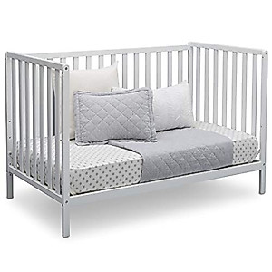 Delta Children Fancy 4-in-1 Crib, Dark Chocolate with Twinkle Stars Crib & Toddler Mattress