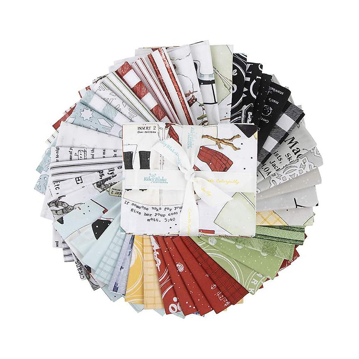 Riley Blake White As Snow Collection by J. Wecker Frisch, Premium Quilting Fabric, Perfect for Quilting, Crafting, Sewing Projects and More… (Fat Quarter Bundle)