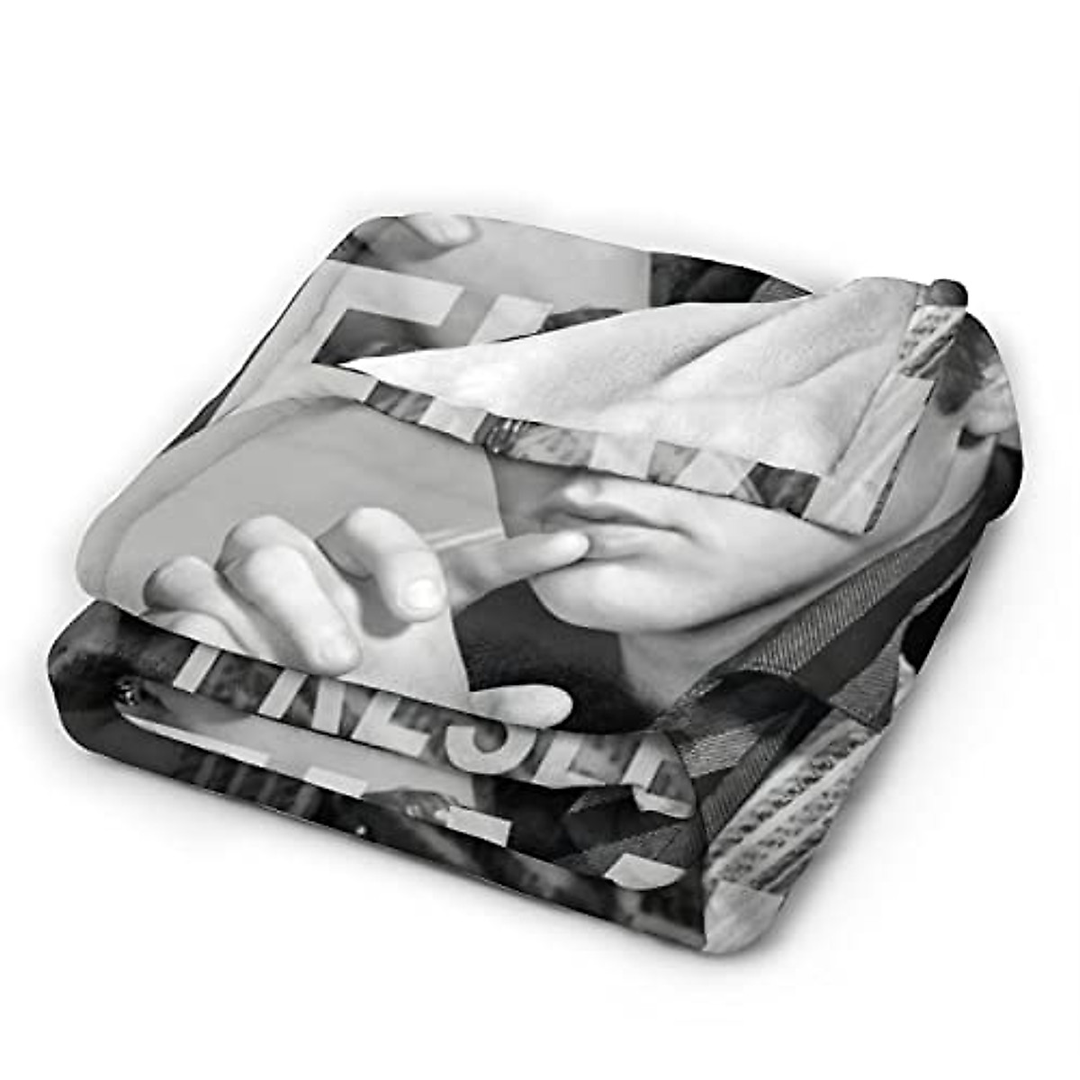 ExBuy Fleece Throw Blankets, Super Soft Flannel Cozy Blankets for Adults, Washable Lightweight Fuzzy Blanket for Couch Sofa Bed Office, Throw Size Warm Plush Blankets for All Season, 50'x40'