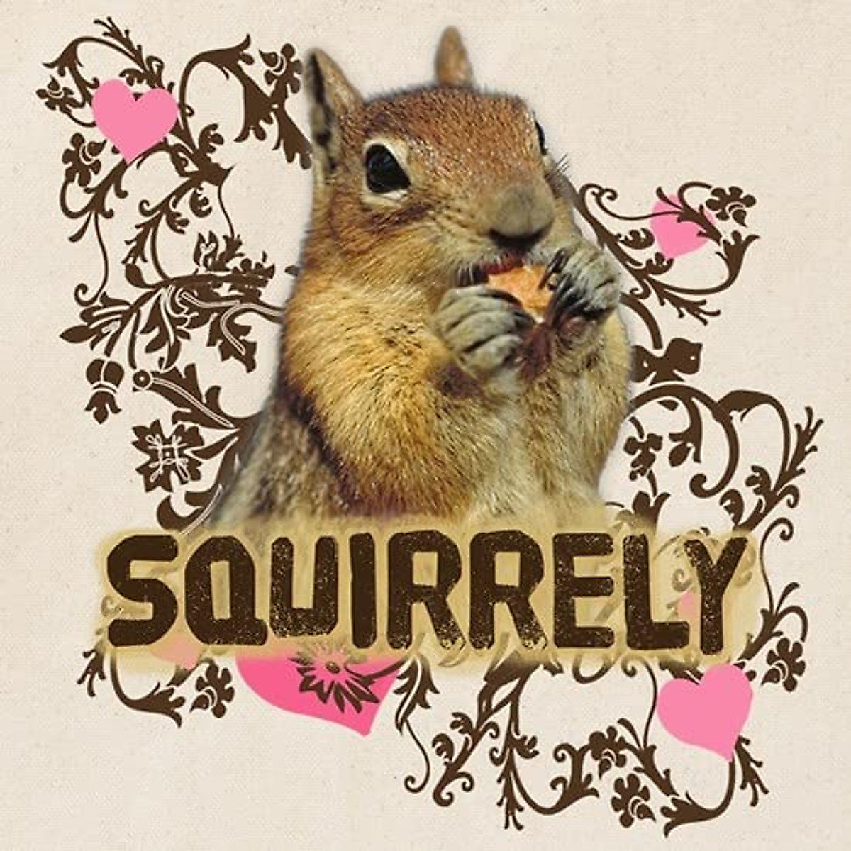 CafePress Squirrely Squirrel Lover Tote-Bag Natural Canvas Tote-Bag,Shopping-Bag