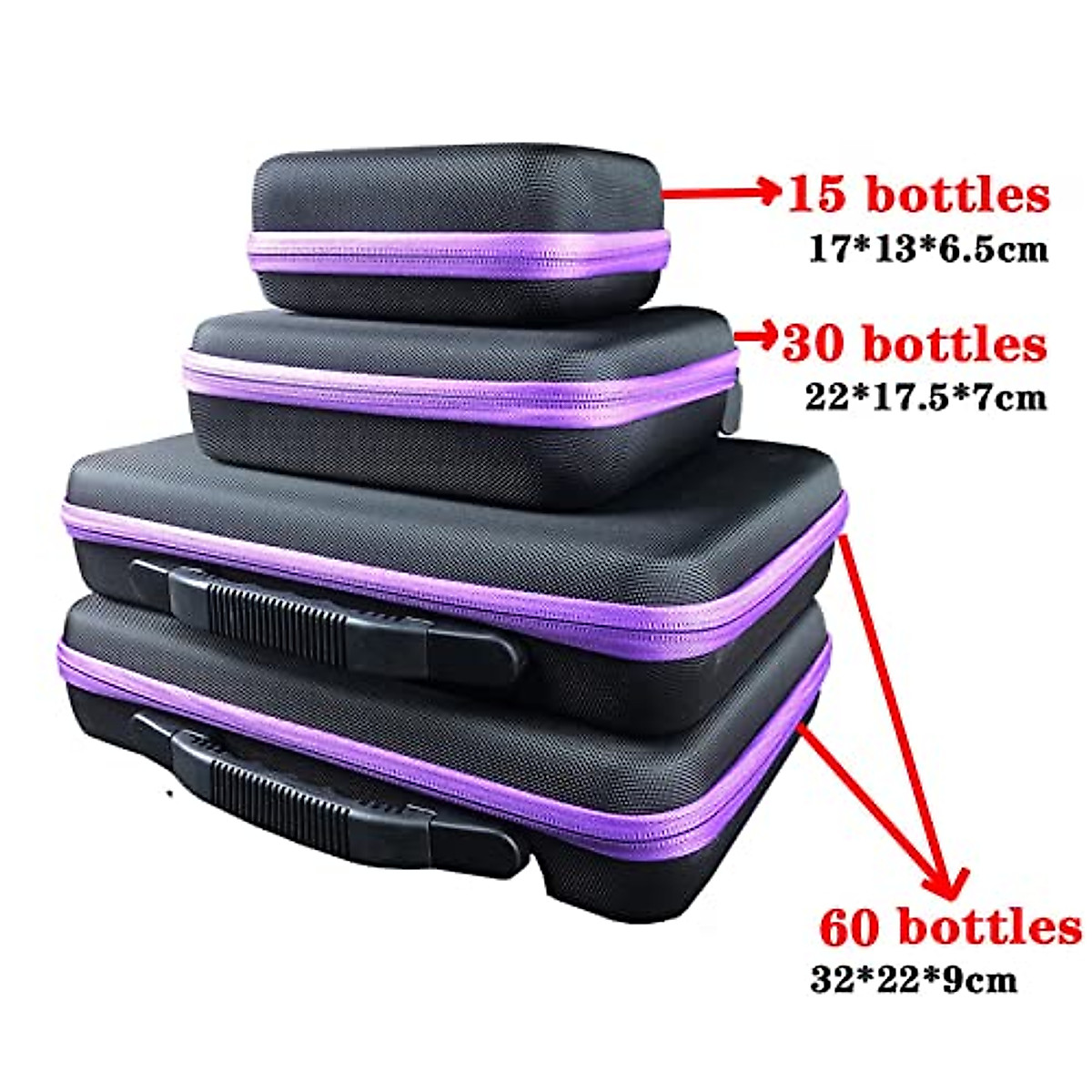 Diamond Painting Storage - 20/40/80 Bottles Portable Box for Beads, Seeds, Studs, Rhinestones, Buttons Organizing