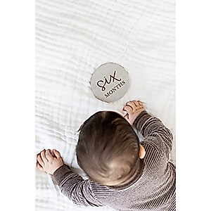 Little Pear Wooden Monthly Milestone Cards, Baby Milestone Photo Props, Wooden Monthly Photo Prop Cards