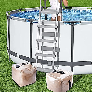 2 Pack Heavy Duty Pool Weight Plastic Sand Bags, Universal Pool Weight for Above Ground Entry Systems, Steps and Ladders