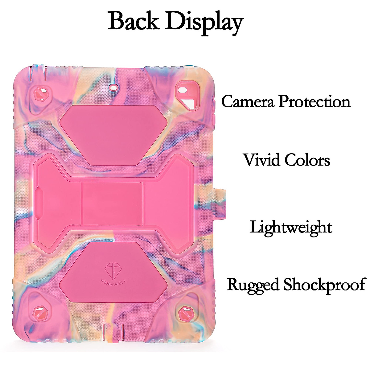 iPad Air 2 Case iPad 6th Generation Case iPad 5th Generation Case Shockproof Case Ultra Slim Lightweight Stand Case for 9.7 inch iPad (Pink)