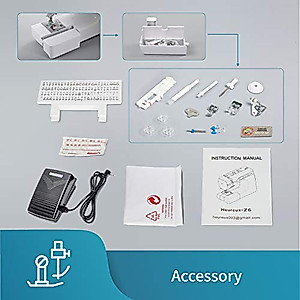 Heureux Sewing and Quilting Machine Computerized, 200 Built-in Stitches, LCD Display, Z6 Automatic Needle Threader, Twin Needle
