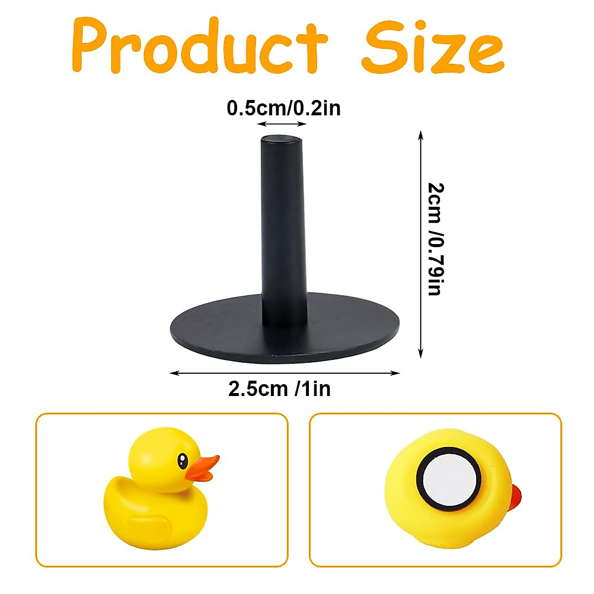 vsshe Duck Plug,10 Pack Jeep Duck Holder Dashboard Duck Jeep Lover Gift Sturdy Rubber Duck Mount with Double Sided Sticker for Jeep Dashboard and Mount Display(Excluding Rubber Duck) Black