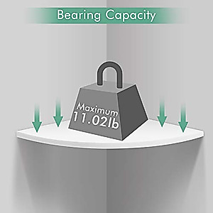 Wall Mount Floating Corner Shelves, 3Pcs PVC 90 Degree Corner Shelves Set for Bedroom Bathroom Kitchen Office(MAX Load 5Kg)