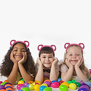 Wittocs Rose Red Bear Ears Headband Plush Bear Ear Headwears for Women Girls Makeup Headband Cute Fashion Fluffy Soft Face Washing Headbands New Year Christmas Valentines Day Hair Hoop