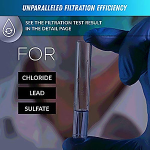 iSpring DF2-CHR Faucet Water Filter for Kitchen, Bathroom, or RV Sink, 500 Gallons Long Life, Chrome Finish