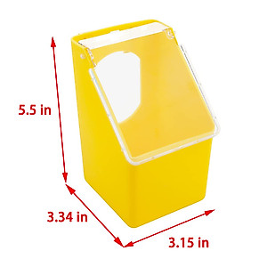 2 Pcs Pigeon Plastic Feeder, Bird Food Feeding Hanging Box for Bird Poultry Pigeon Parrot Parakeet Budgie Cage (One Hole)