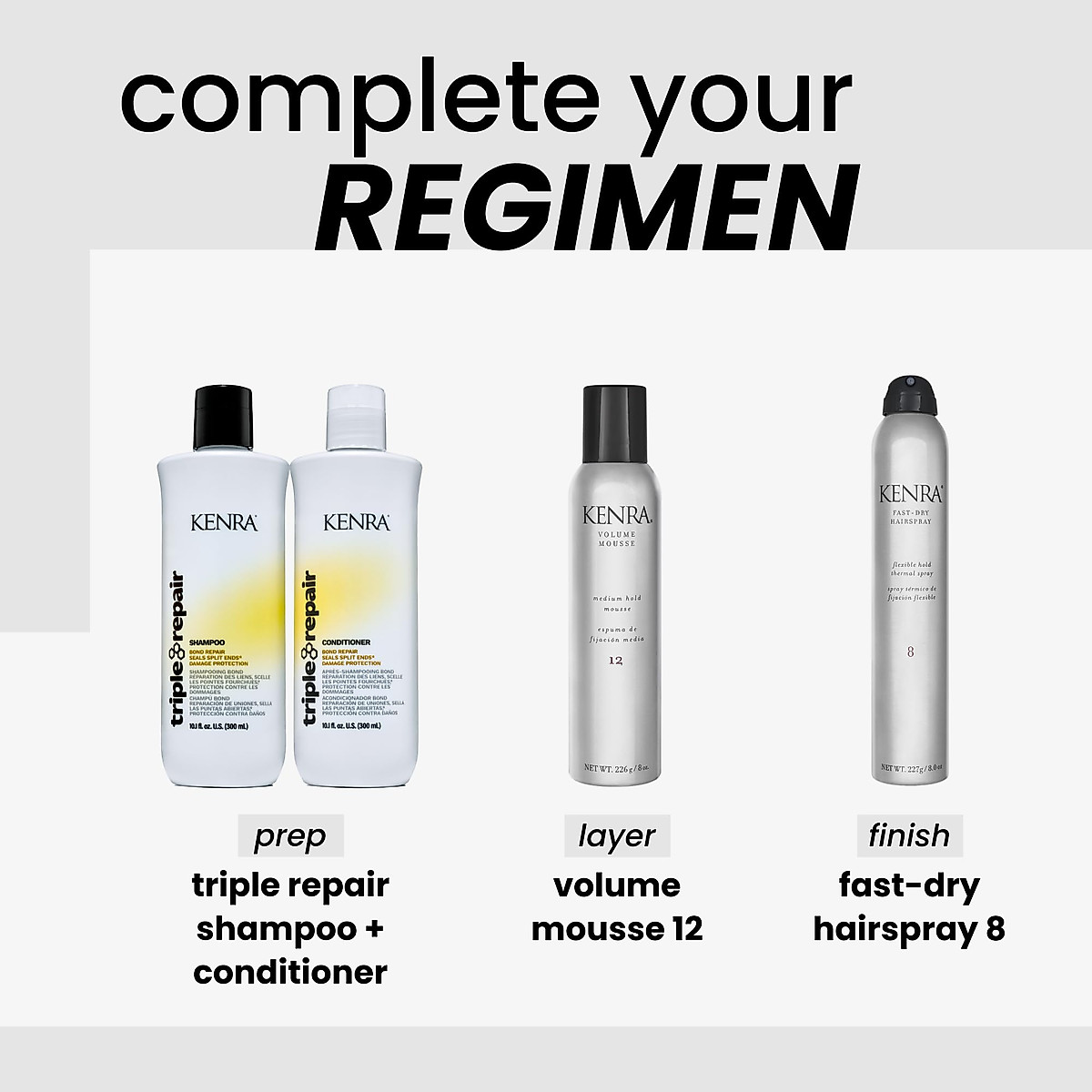 Kenra Fast Dry Hairspray 8 | Flexible Hold Thermal Spray | Multifunctional Spray, Ideal For Both Styling & Finishing | Lightweight, Instant Control | All Hair Types | 8 oz
