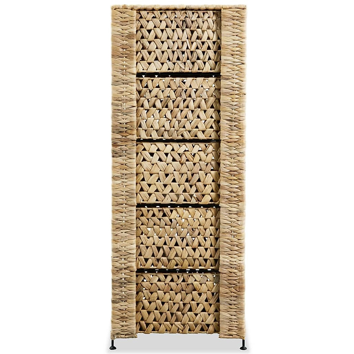 Gecheer Storage Unit with 5 Baskets 10"x14.6"x39.4" Water Hyacinth D320509C