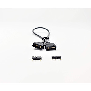 MICRO CONNECTORS 3-Pin Addressable RGB (ARGB) Extension Cable - 50cm with Male Pins