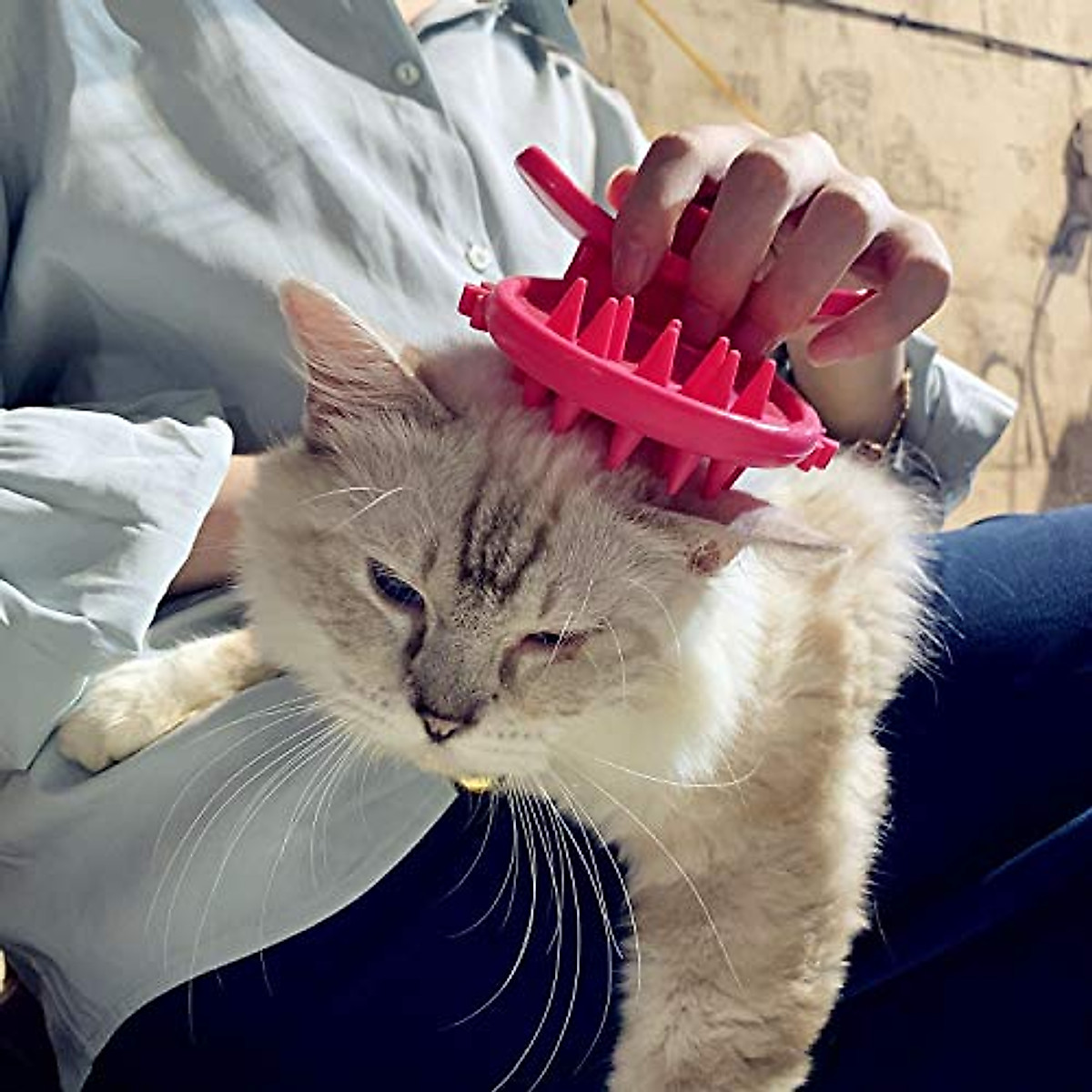 PETCYY Cat Brush Shedding Grooming, Soft Massage Cat Tongue Brush, Licking Your Cat Like a Mama Cat to Comfort, Surprise Pet Gifts