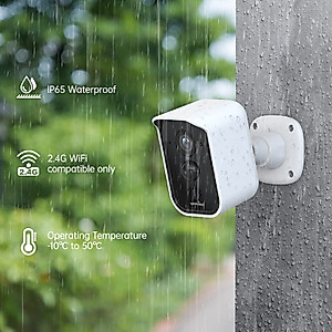 wansview Wireless Security Camera Outdoor, 1080P HD Wireless Rechargeable Battery Powered WiFi Home Security Camera, 2 Way Audio, Waterproof, Cloud Storage B3
