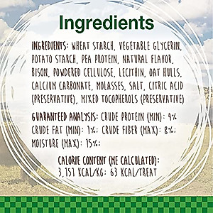 Nylabone Healthy Edibles WILD Natural Long-Lasting Dog Treats - Dog Bone Treats - Bison Flavor, Small (16 Count)