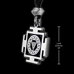 Pewter Kali Yantra of Transformation Hindu Goddess Pendant