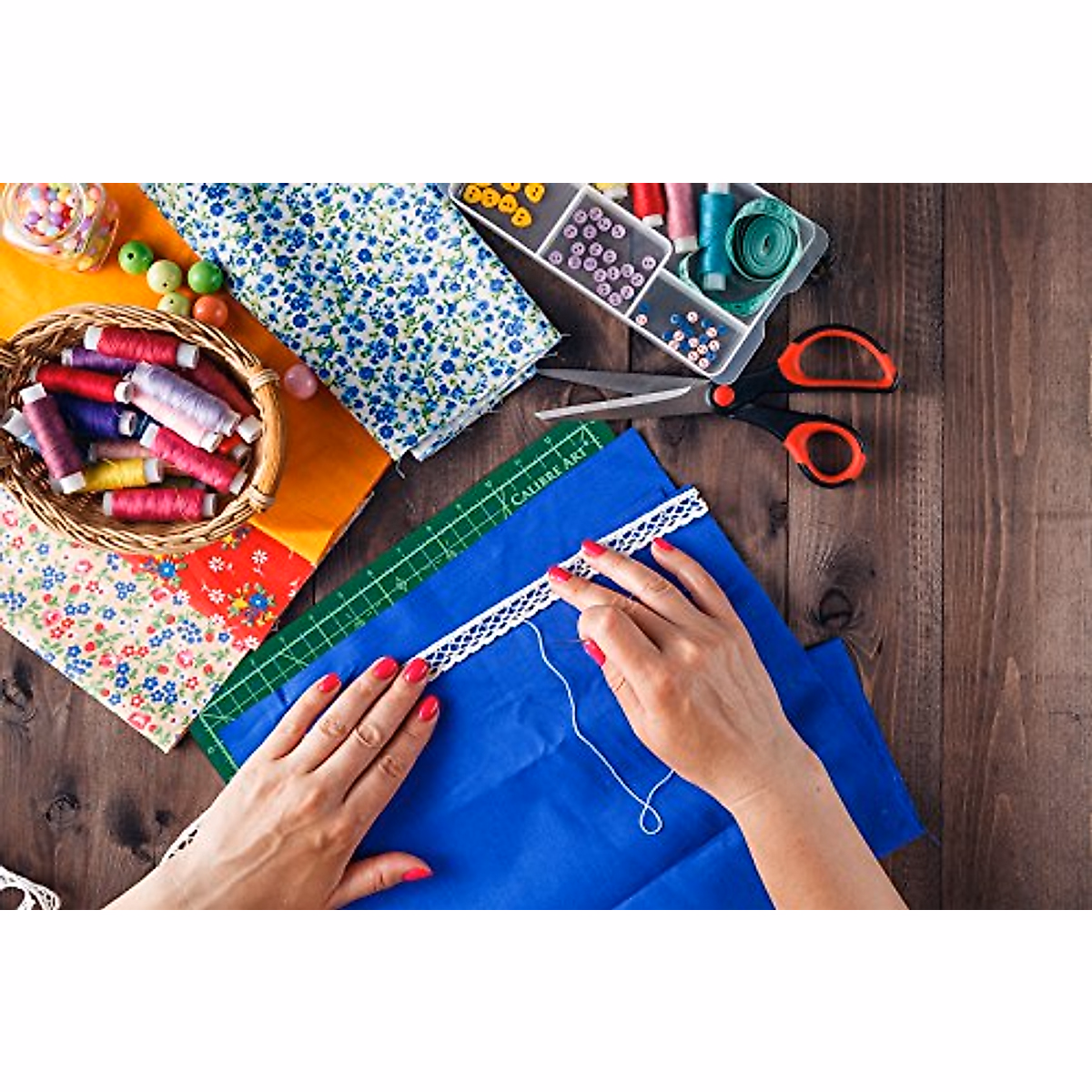 Calibre Art Rotating Self Healing Cutting Mat 8x8 (7" grids), Perfect for Quilting & Art Projects