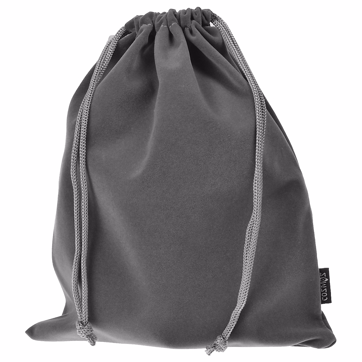 Cosmos Set of 5 Premium Gray Travel Carry Drawstring Headphones Pouch Bag (Gray Color)