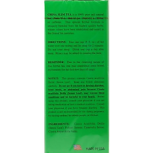 China Slim Tea (72 Tea Bags) Special Oriental Pure Herbal Tea