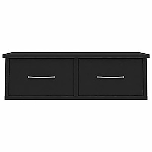 GXP Wall-Mounted Shelf with Drawer Floating Board, chipboard Console Side 23.6"x10.2"x7.2" Particle Board