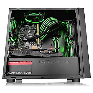 Thermaltake Versa H17 Black Micro ATX Mini Tower Gaming Computer Case 2.0 Edition with One 120mm Rear Fan Pre-Installed CA-1J1-00S1NN-A0