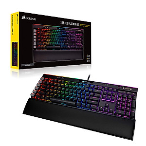 Corsair K95 RGB Platinum XT Mechanical Gaming Keyboard, Backlit RGB LED, Cherry MX RGB Brown, Black (Renewed)